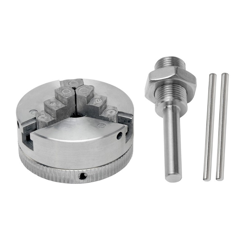 ⊹Zinc Alloy 3-Jaw Lathe Chuck Self Centering Clamp with Connecting Rod ...