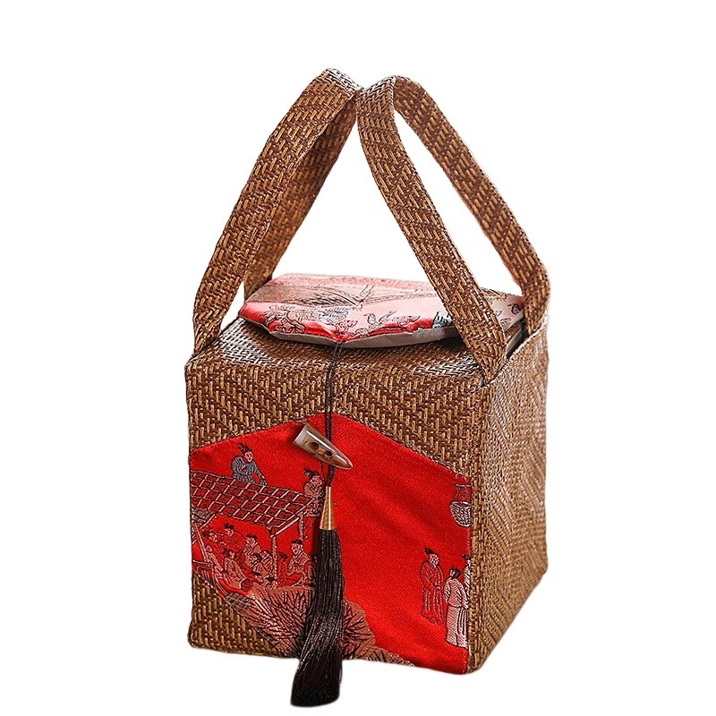 ☭Rattan Fabric Teapot Storage Bag Ceramic Tea Pot Tea Cozies Cloth Gift ...