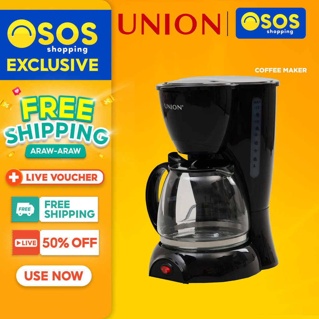 UNION 1.2L/6Cups Coffee Maker Coffee Machine w/ Keep Warm Function UGCM ...