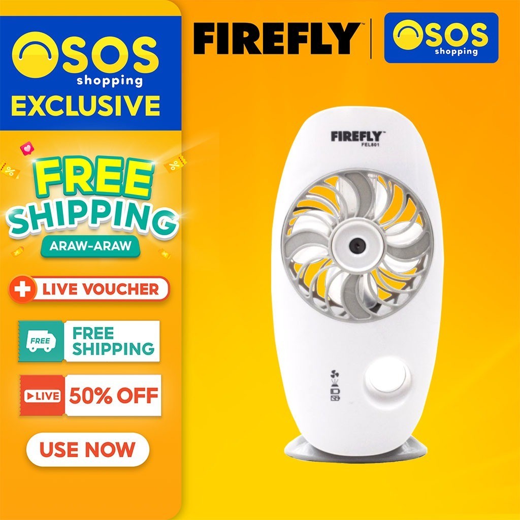 FIREFLY 3" Multifunctional Handy Mist Fan FEL801 with Built-in ...