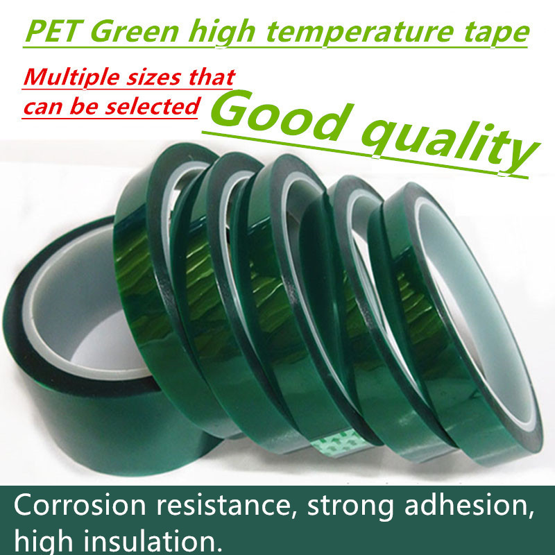 5 Rolls Width 30mm x 33m PET green silicone film high temperature ...