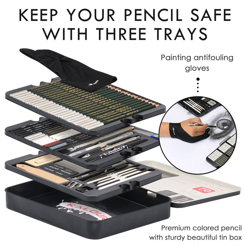 Sketching Pencil Set 70/83pcs Professional Drawing Kit Ideal for ...