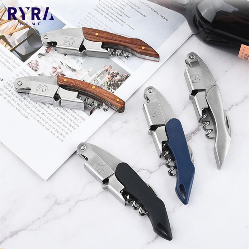 Stainless Steel Screw Opener Cutter Professional Waiters Corkscrew ...
