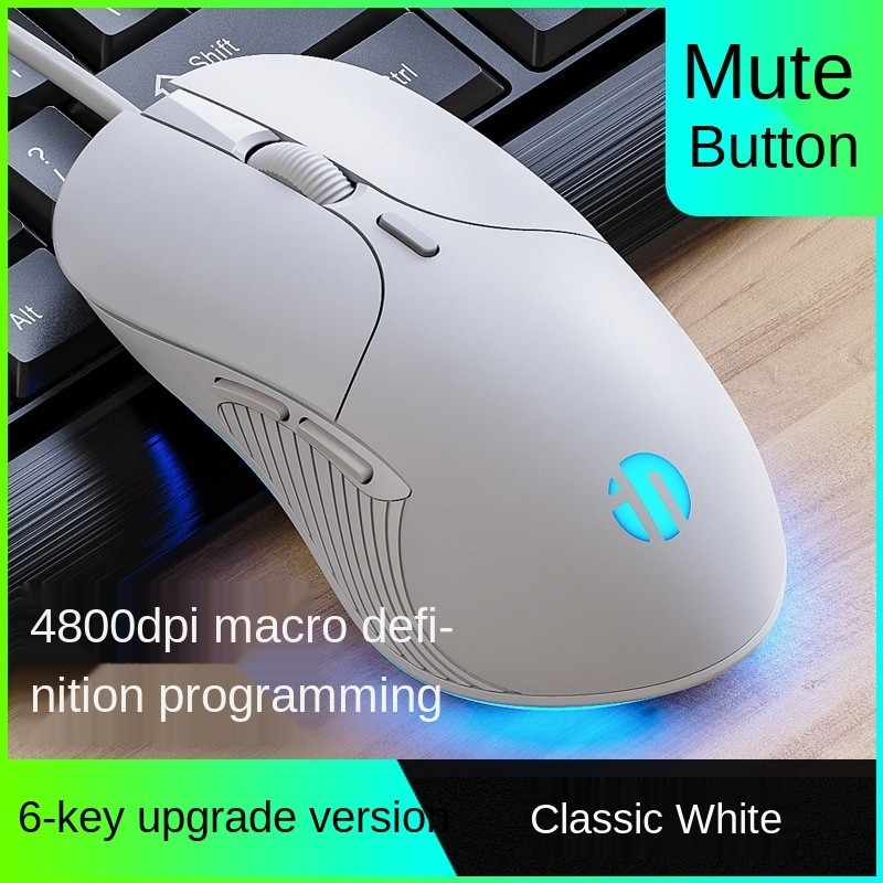 ☟Wired Macro Definition Gaming Mouse Ergonomic LED 4800 DPI Computer ...
