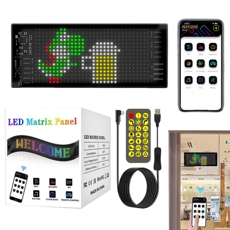 ♚Scrolling LED Sign Application Control Flexible LED Screen DIY ...