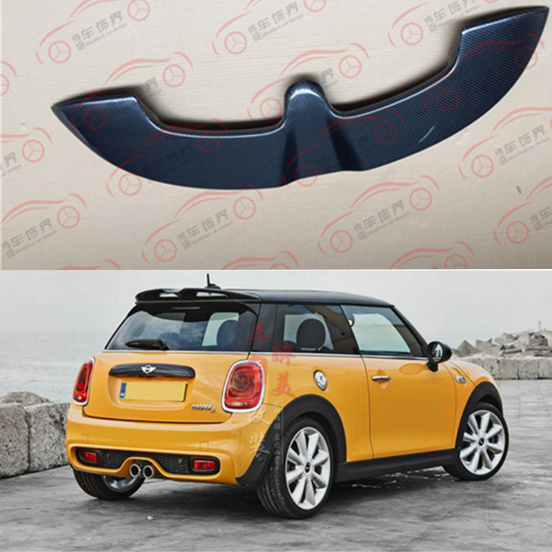 ☃Carbon Fiber JCW Roof Spoiler Glossy Carbon Fiber Rear Window Wing ...