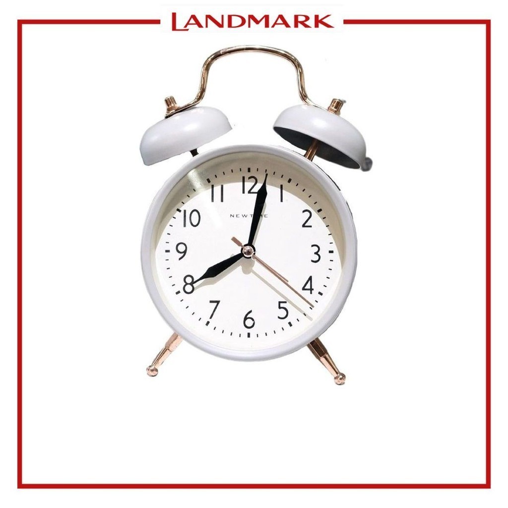 Newtime Double-bell Alarm Clock Vintage Design White Face - Matte Gray ...