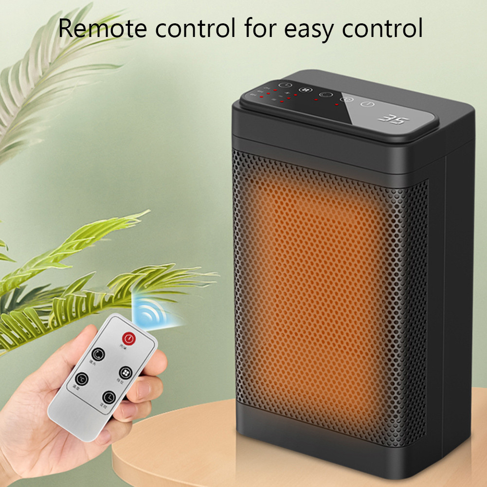 ☾1500W Electric Mini Heater Remote Control Desktop Warm Air Heater ...