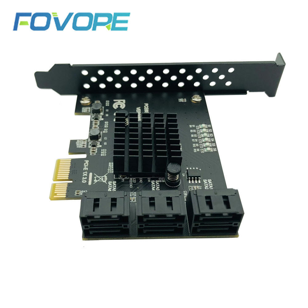 ★6-port SATA III controller card Expand Your Storage: PCI-e to 6-Port SATA Controller for Window ...