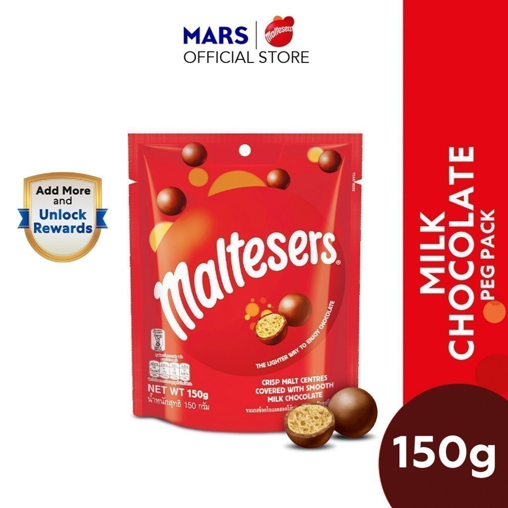 MALTESERS® Chocolate Balls Peg Pack 150g | Imported Chocolates | Shopee ...
