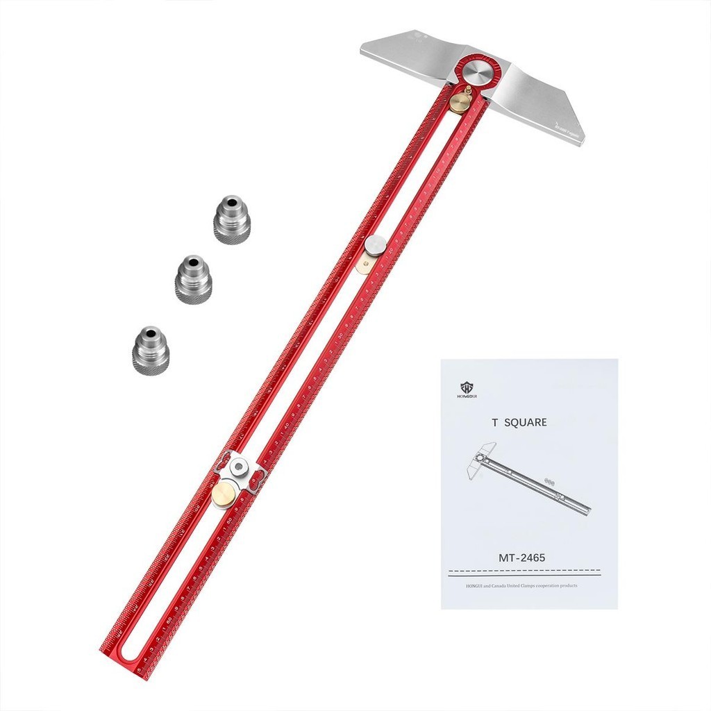 HONGDUI MT-2465 Woodworking Line Scriber Marking T Square Ruler ...