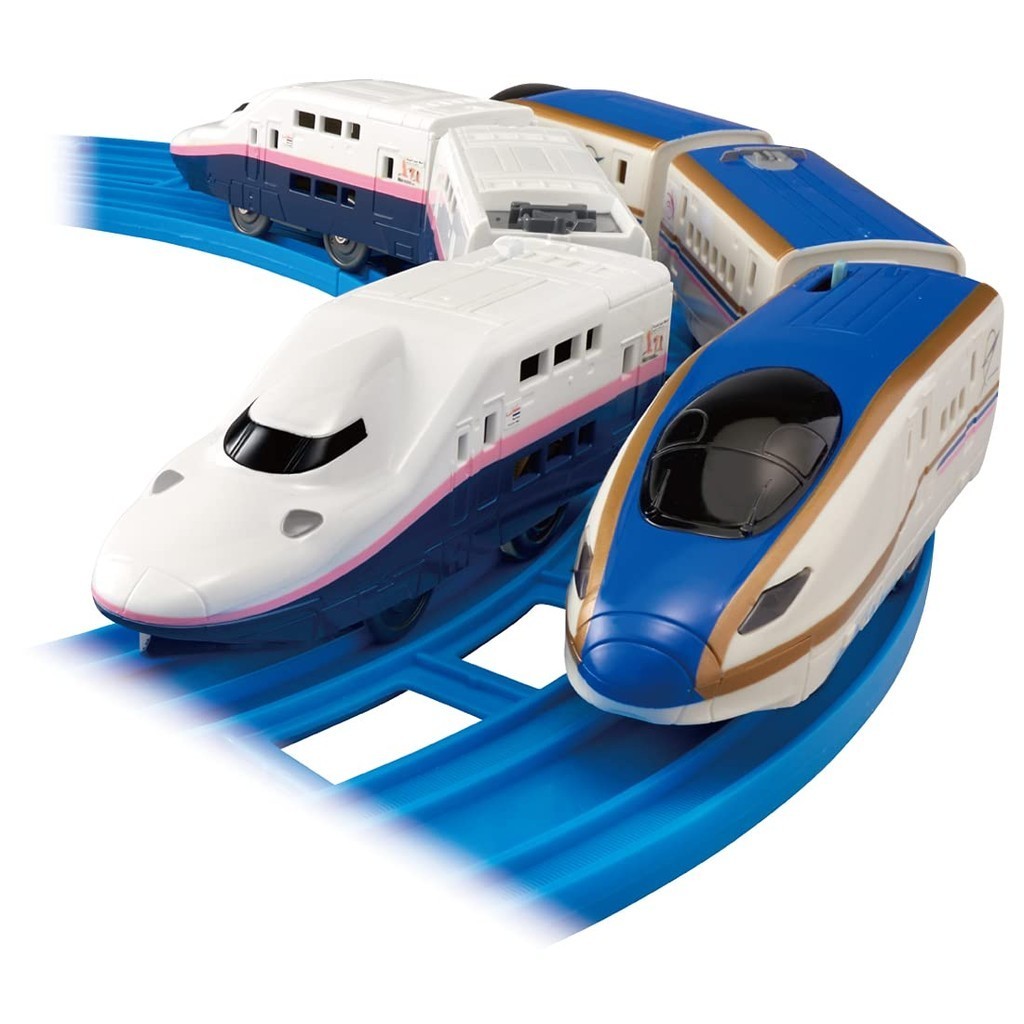 Plarail Goodbye E4 Series Shinkansen Max & E7 Series Joetsu Shinkansen (Toki color specification ...