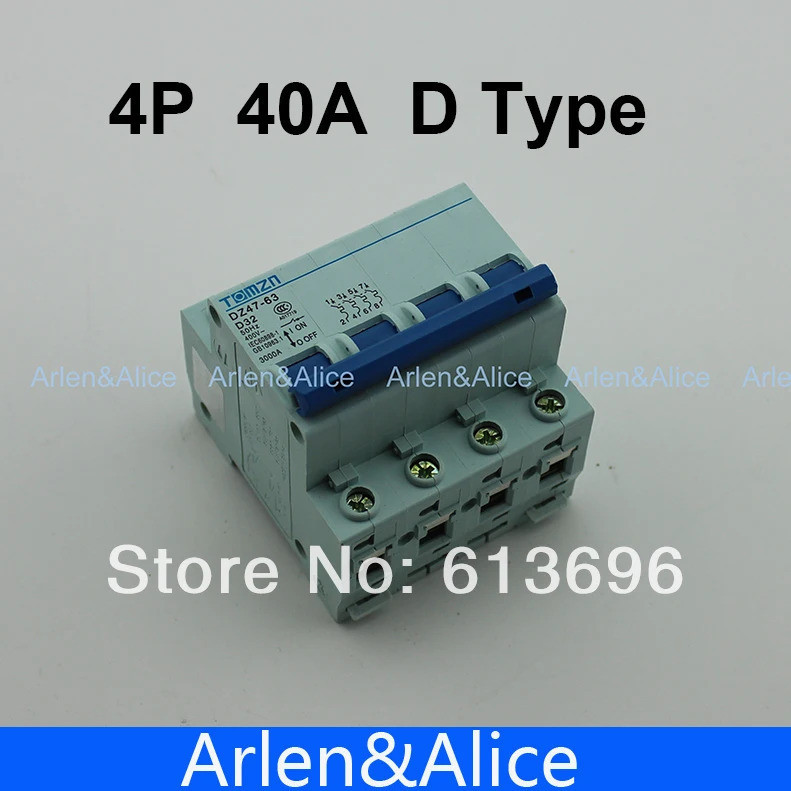 4P 40A D type 240V/415V Circuit breaker MCB 4 POLES | Shopee Philippines