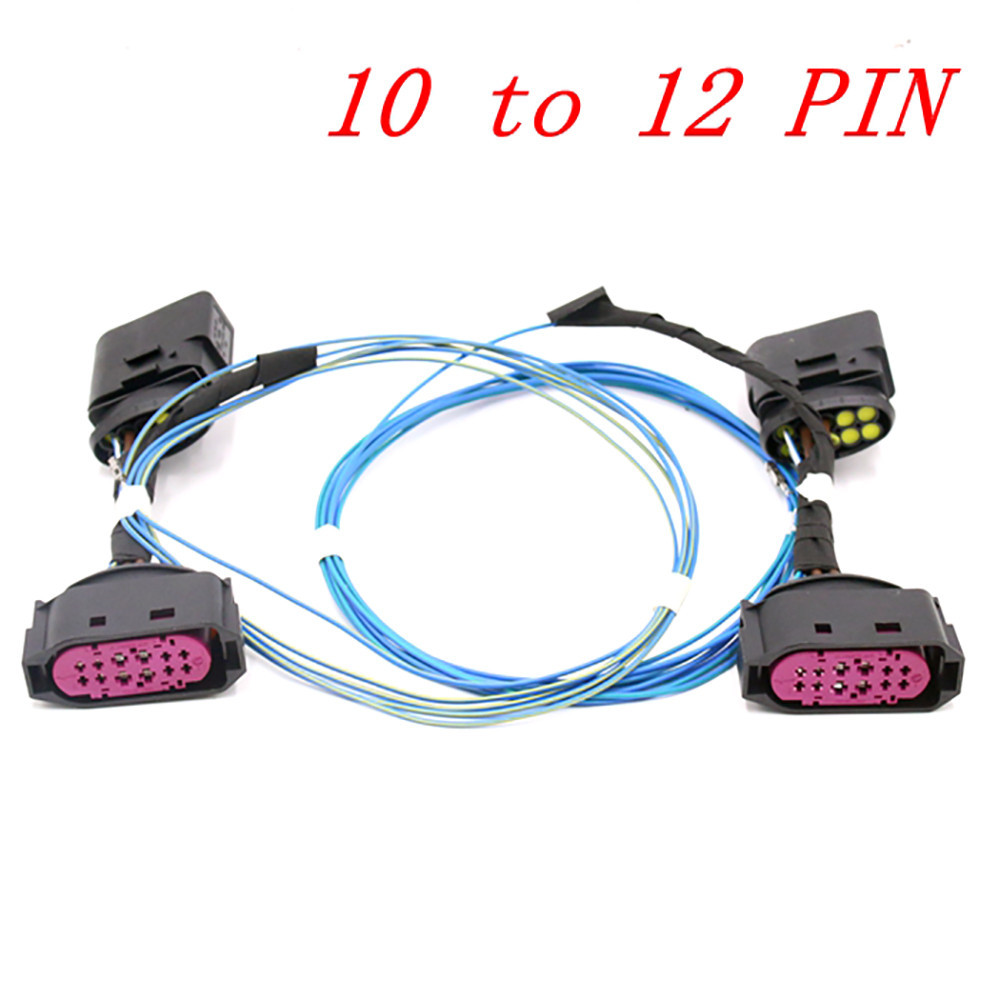 ☄HID Xenon Headlight 10 to 12 Pin Connector Adapter Harness Wire FOR VW ...