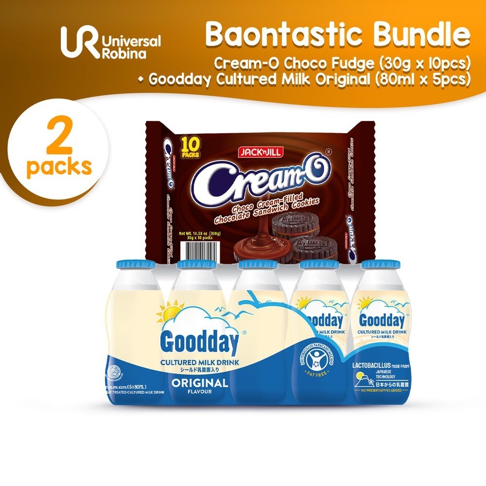 [BAONTASTIC BUNDLE] Cream-O Choco Fudge 30g x 10 + Goodday Cultured Milk Original 80ml x 5 ...
