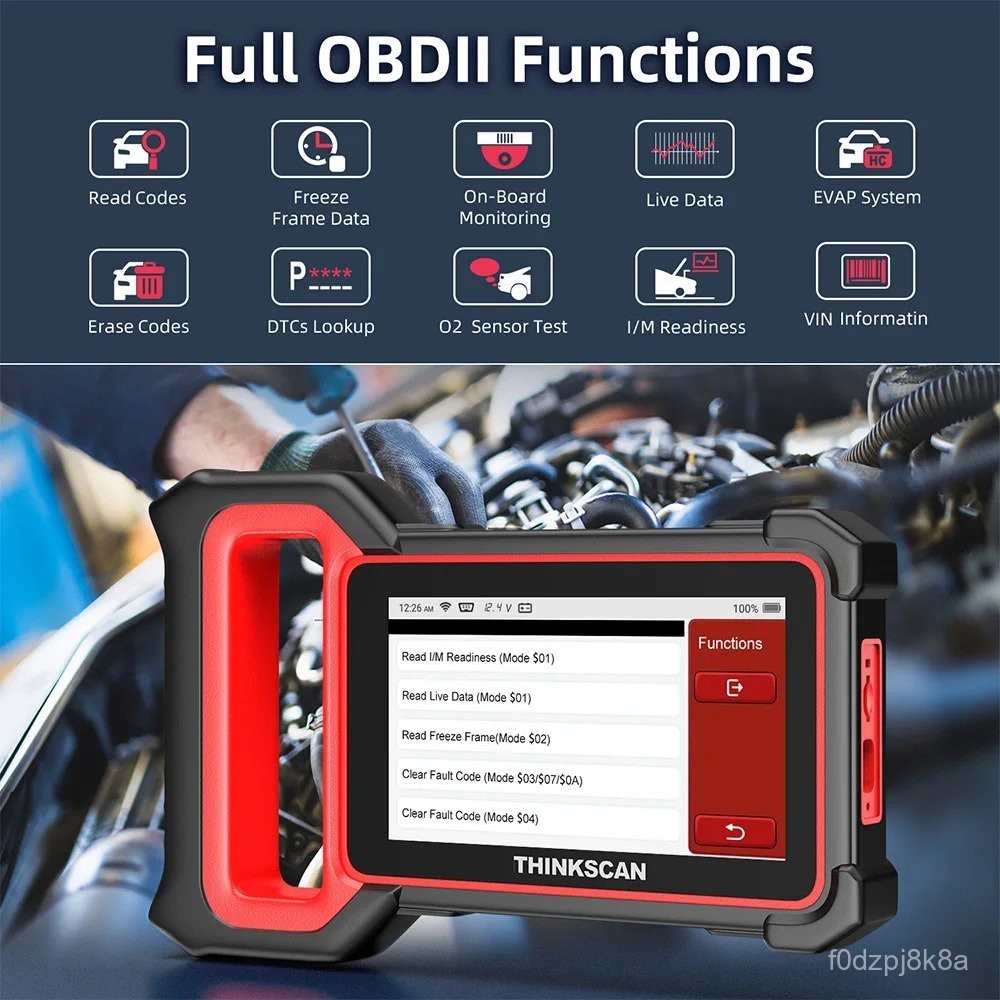 Thinkcar Thinkscan Plus S2 OBD2 Scanner ABS SRS System DPF Oil ABS ...