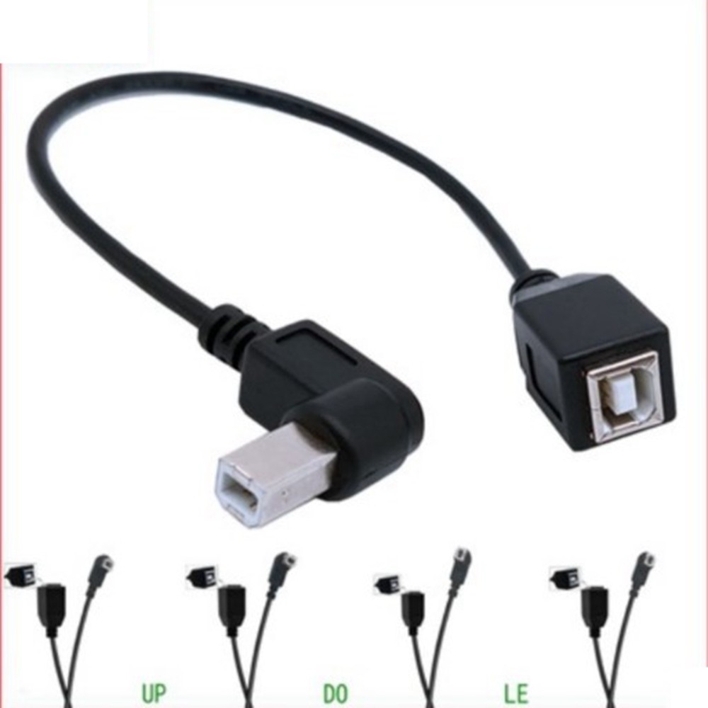 ☄USB 2,0 B Male 90-degree right-angle printer Short extension cable for ...