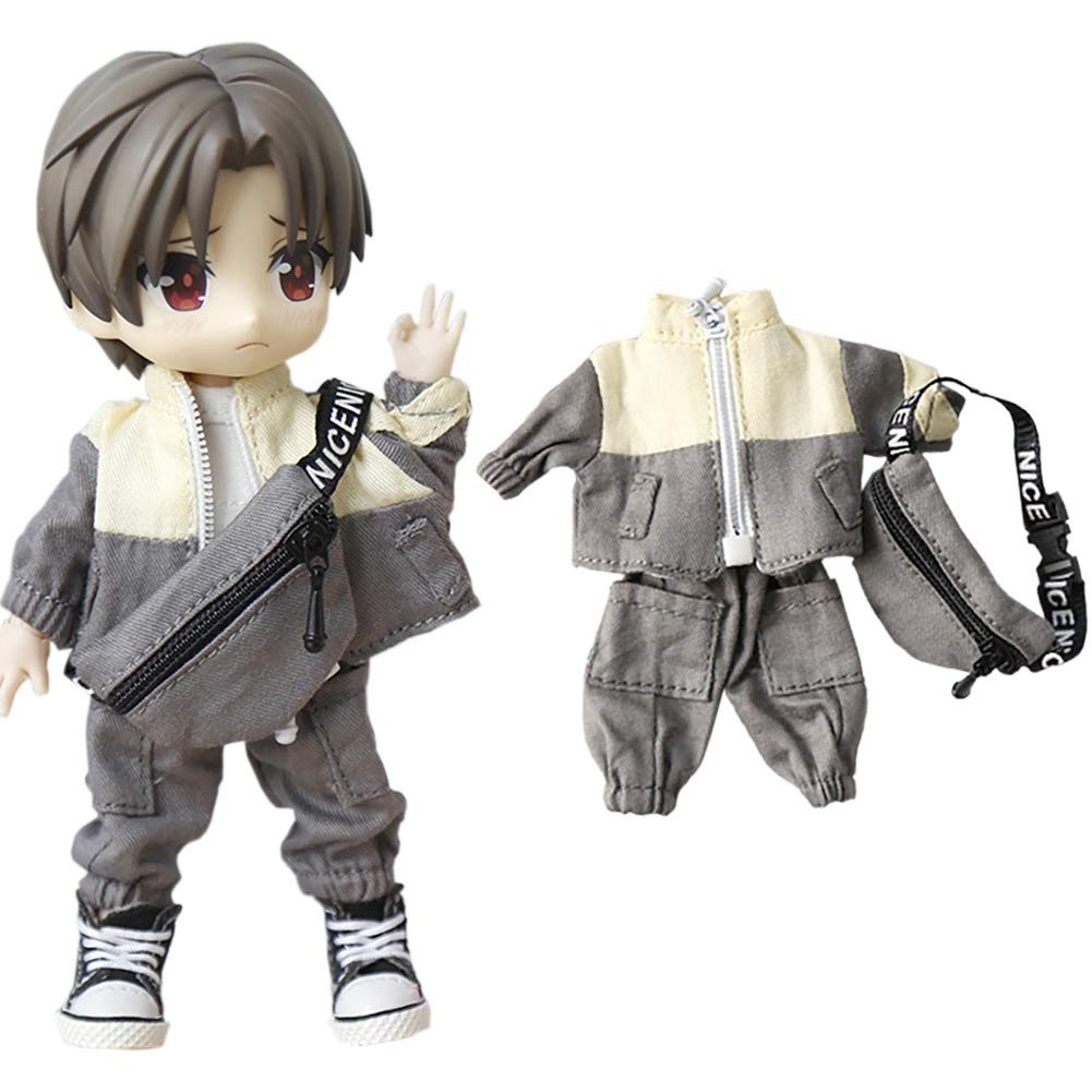 rakulifey Obitsu 11 Clothes OB11 Size Clothes Coat Pants Bag 3 Piece ...