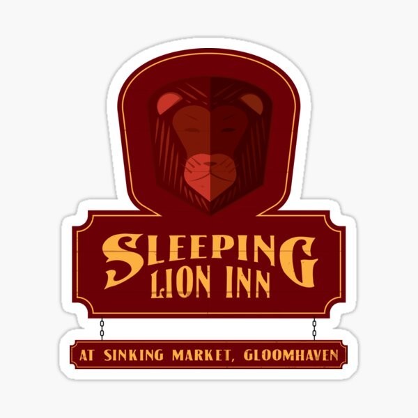 ☁The Sleeping Lion Inn Sign 5PCS Car Stickers for Funny Laptop Stickers ...