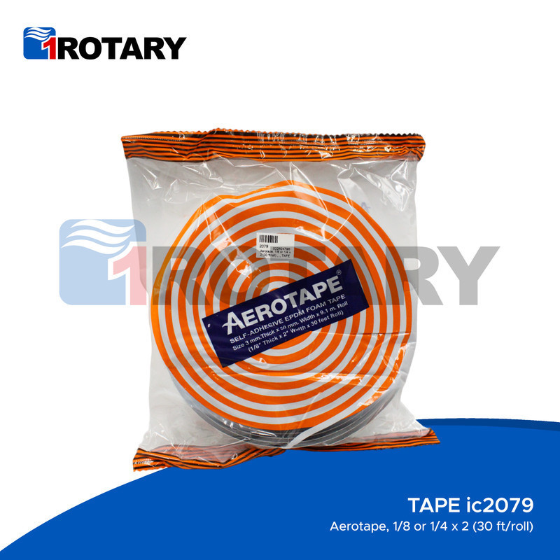 1Rotary Aerotape Foam Tape 1/8 or 1/4 x 2in | 30ft/Roll | IC2079 ...