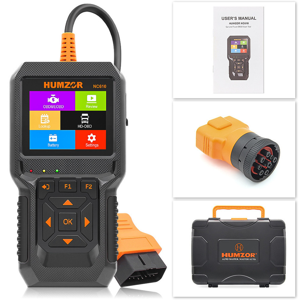 ⋌Car Truck OBD2 Scanner Heavy Duty HD Code Reader Engine Light Check ...