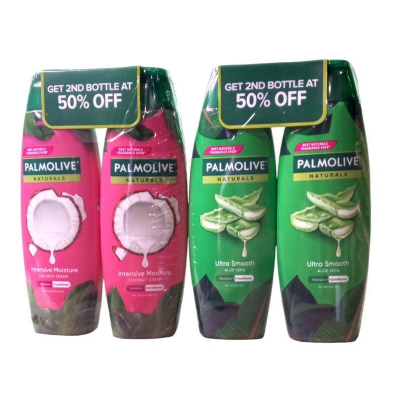 Palmolive Shampoo With Coconut Cream Aloe Vera for Healthy Hair 2x180ml ...