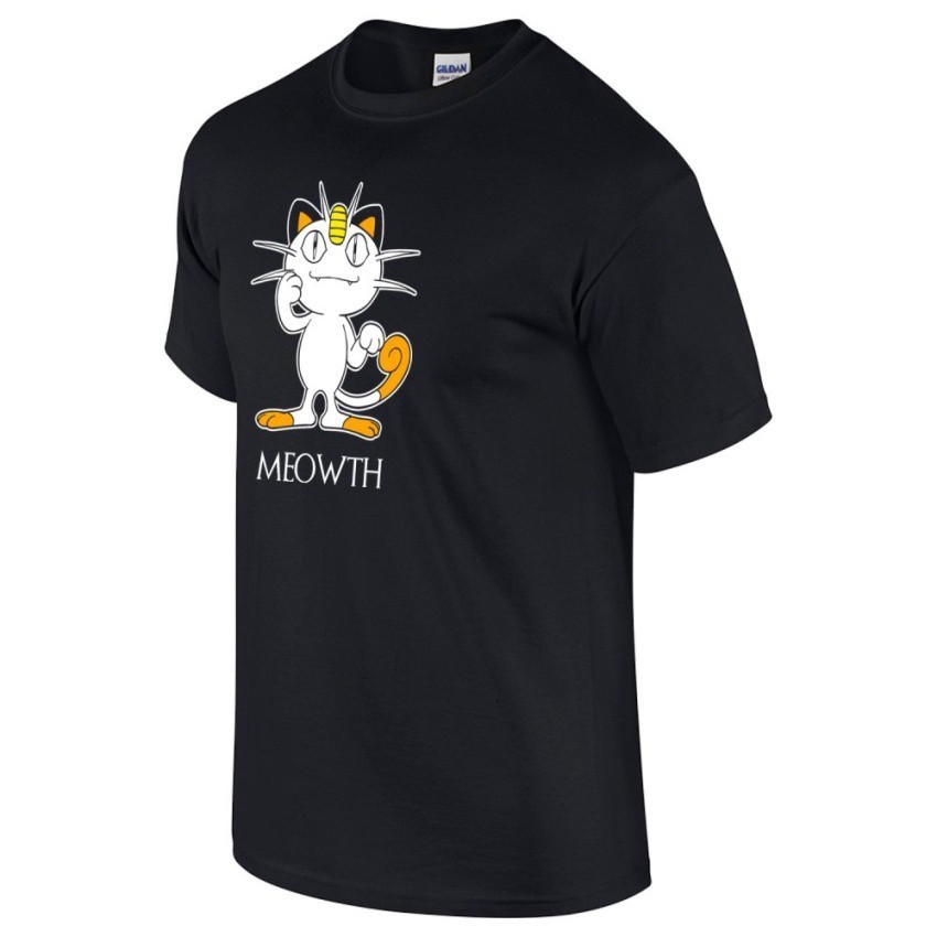 iGPrints Pokemon MEOWTH Classic Design Shirt T-Shirt (Black) | Shopee ...