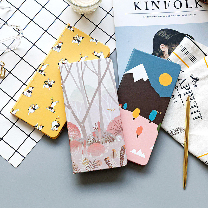 A6 Cute Cartoon Daily Weekly Planner Diary Journal Portable Agenda ...