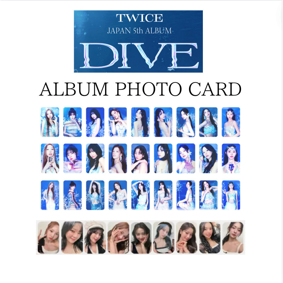 TWICE JAPAN 5th ALBUM DIVE OFFICIAL PHOTO CARD / NAYEON JEONGYEON MOMO SANA JIHYO MINA DAHYUN ...