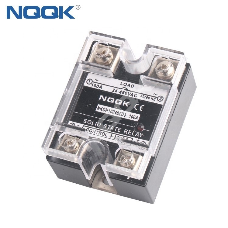 SSR-100DA 100A DC to AC 480V single phase black solid state relay ...