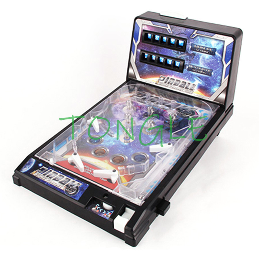 ☫LED MINI Arcade Pinball Machine Cabinet Coin Operated Game Bartop ...