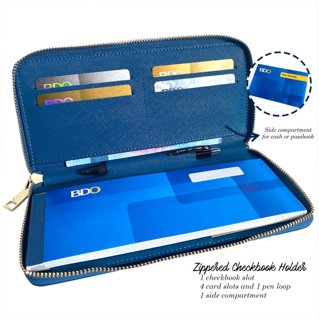 Personalized Checkbook Holder Wallet (4 Card Slots & Pen Loop) Leather ...
