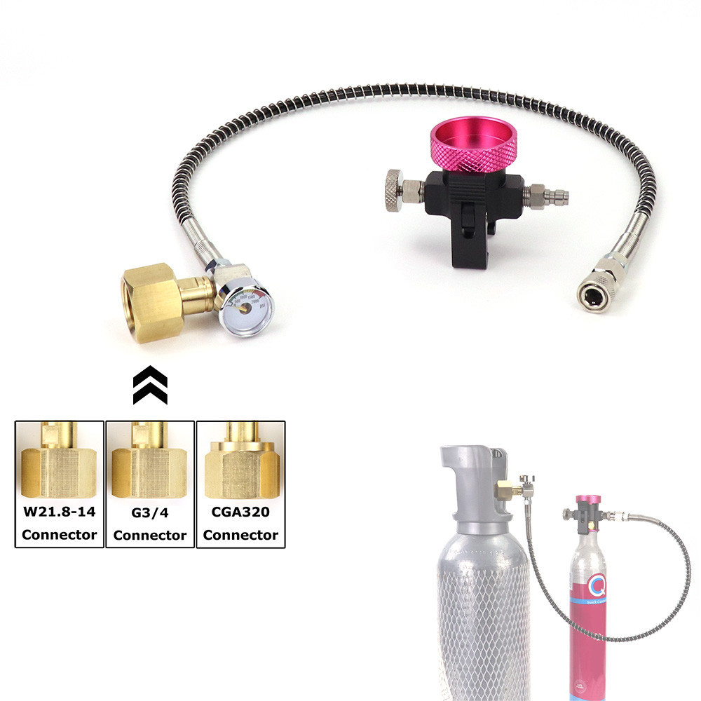 ⚖Soda Quick Connect Pink Co2 Cylinder Refill Adaptor Filling Station ...