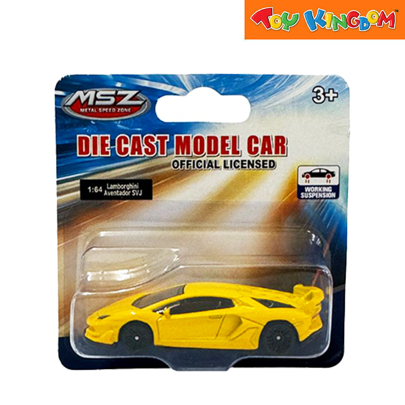 Metal Speed Zone 1:64 Lamborghini Aventador SVJ Yellow Die-cast ...
