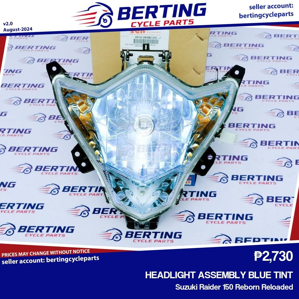 SGP HEADLIGHT ASSEMBLY BLUE TINT Suzuki Raider 150 Reborn Reloaded ...