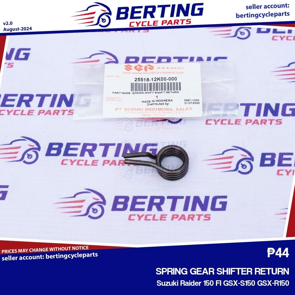SGP SPRING GEAR SHIFTER RETURN Suzuki Raider 150 FI GSX-S150 GSX-R150 ...