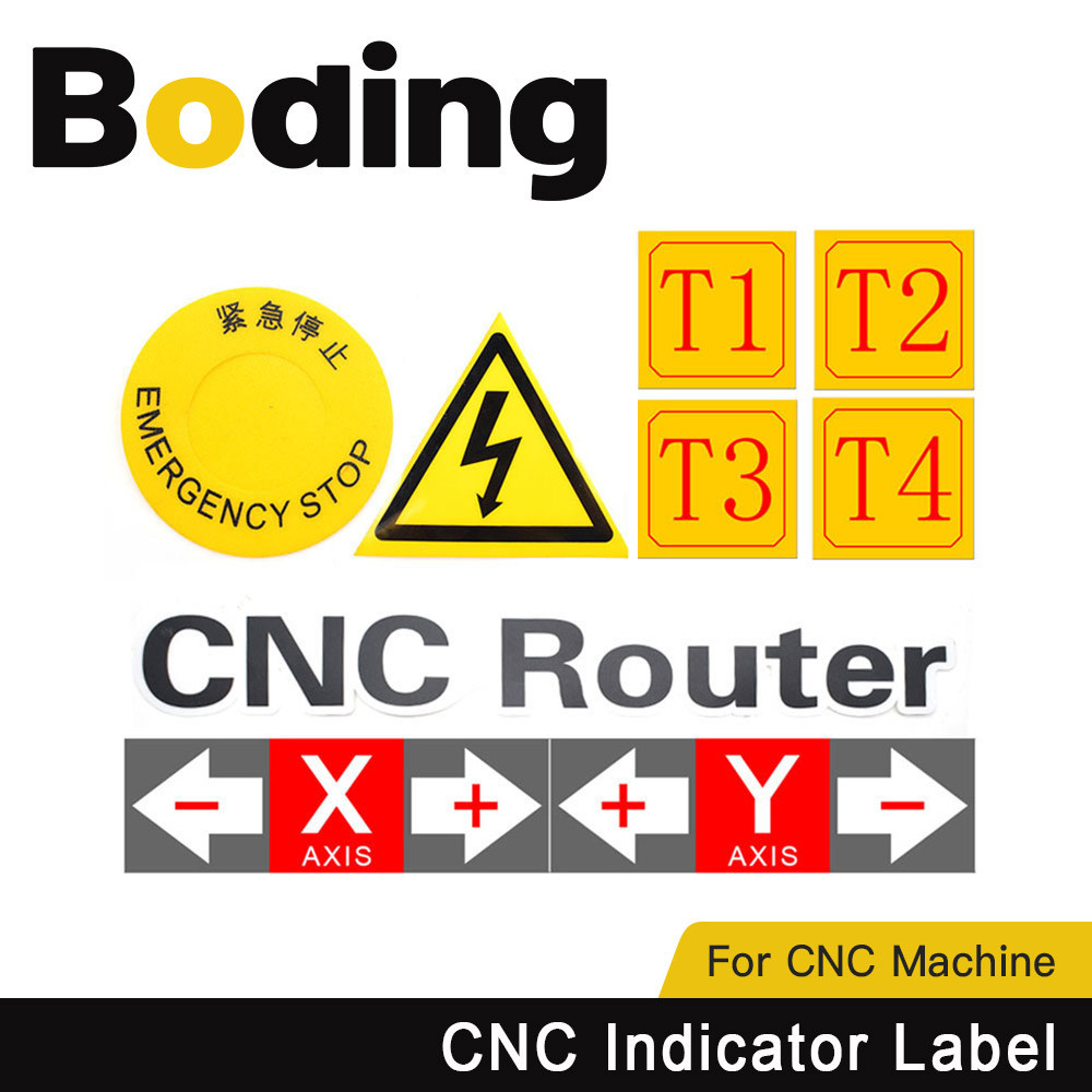 BODING CNC Engraving Machine Pointing Labeling Warning Stickers X Y Z ...