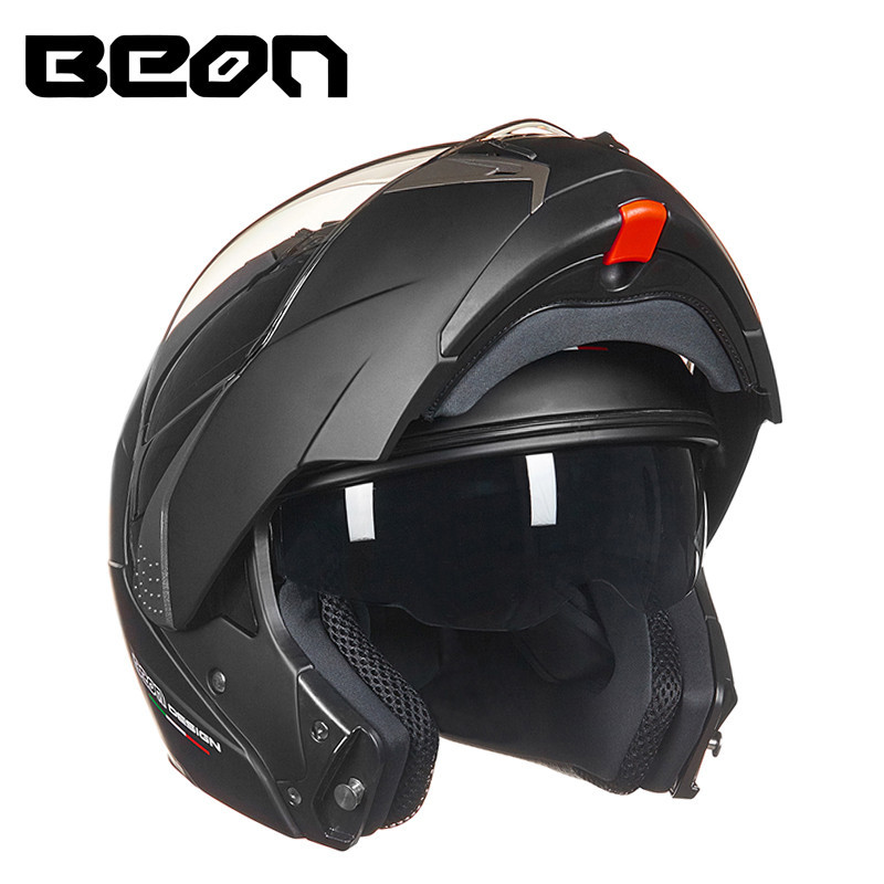 ♠BEON B700 Modular Motorcycle Helmet Dual Visors Helmets Flip up Open ...