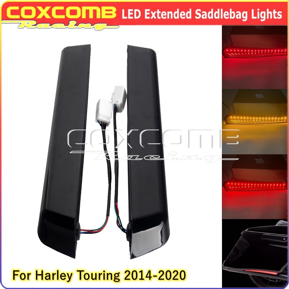 ️Motorcycle Saddlebag LED Side Marker Lights For Harley Touring FLHT ...