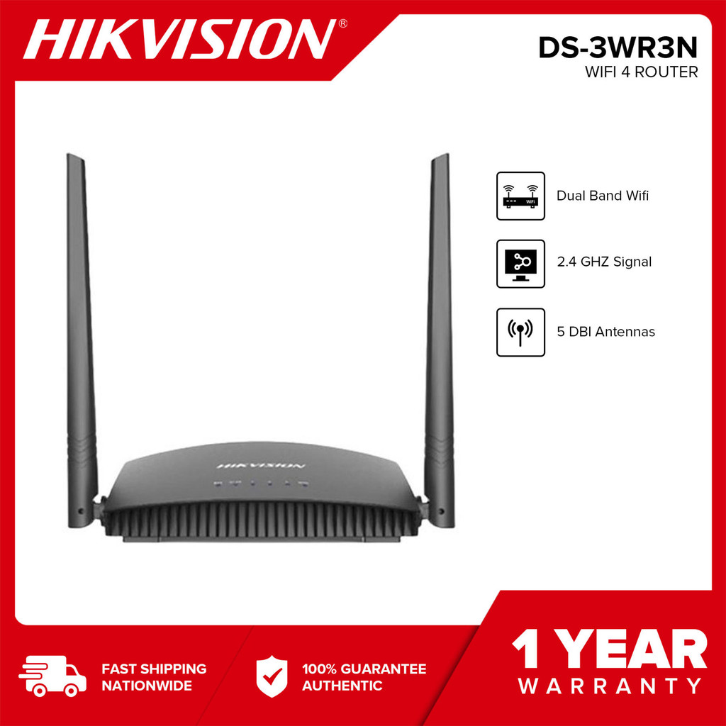 Hikvision DS-3WR3N Wi-Fi 4 Router Wireless Speed Router Access Point ...