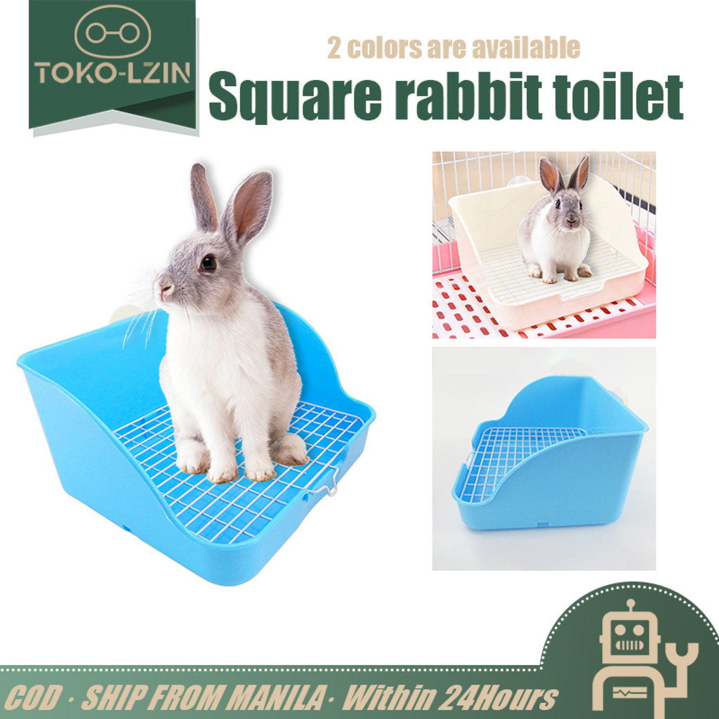 Litter Box Toilet for Rabbits Pet Cat Rabbit Toilet Mesh Square Potty ...