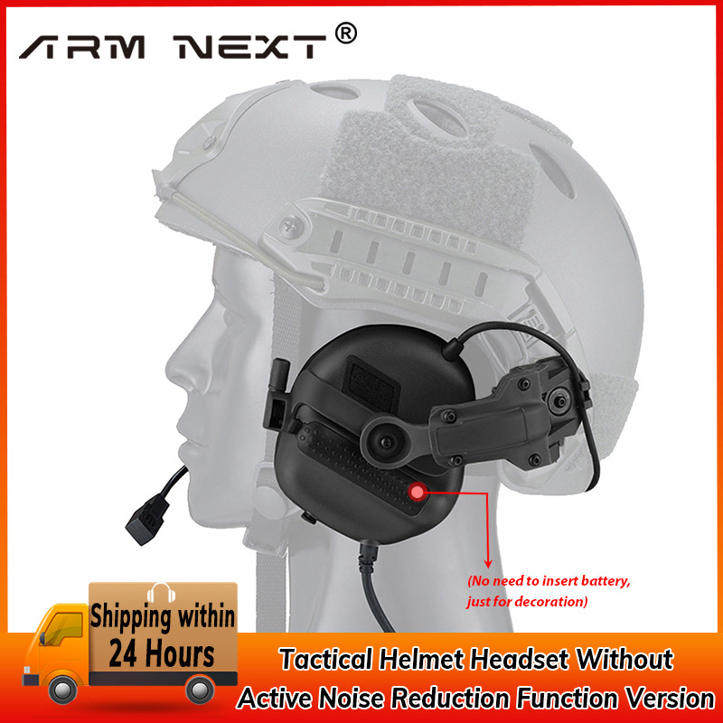 ☪ARM NEXT Tactical Headset Without Pickup and Active Noise Reduction Helmet Version Shooting Ea ...