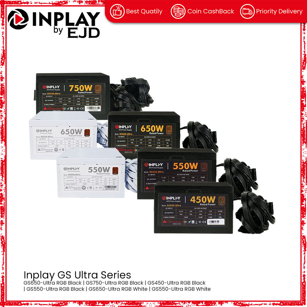 Inplay GS650-ULTRA | RGB | Rated 650W Power Supply 80Plus Bronze ...