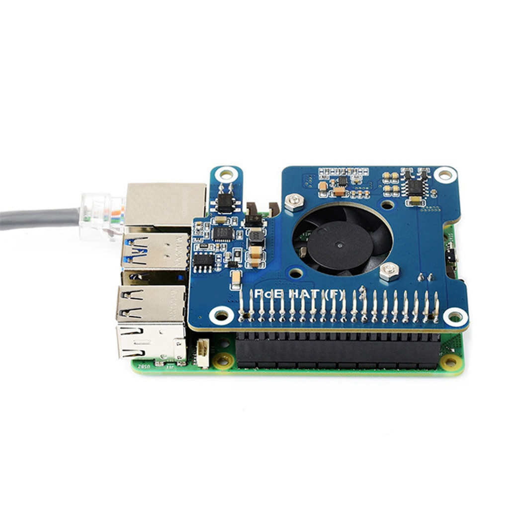 For Raspberry Pi 5 PoE HAT 802.3Af/At GPIO Expansion Board with Cooling ...