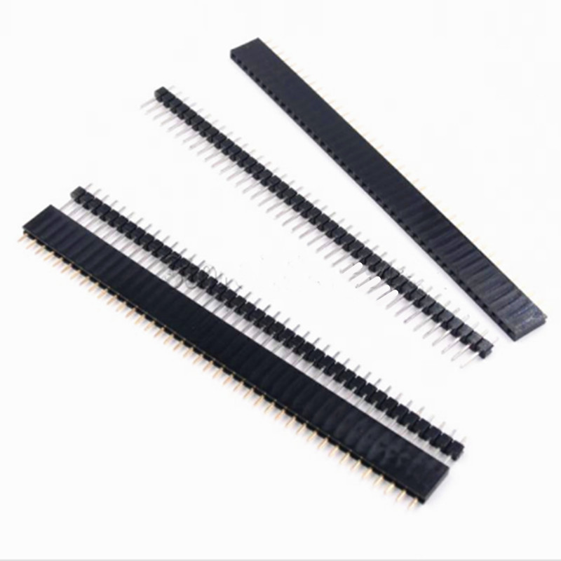 ~5Pairs 10PCS 40 Pin 1x40 Single Row Male and Female 2.54mm Breakable ...