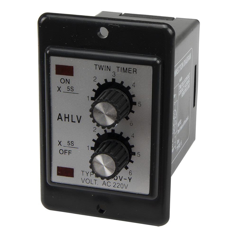 유ATDV-Y AC 220V repeat cycle SPDT time relay ATDV series 220VAC twin timer 30s*30s 60s*60s 30min ...