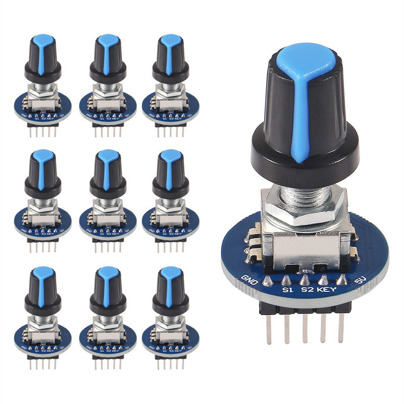 -10pcs/lot Rotary Encoder Module for Arduino Brick Sensor Development Round Audio Rotating Poten ...