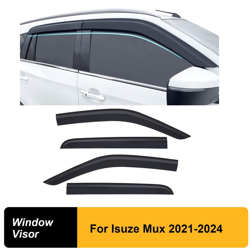 유Weathershields Window Door Visor For Isuzu Mux 2021 2022 2023 2024 Sun ...