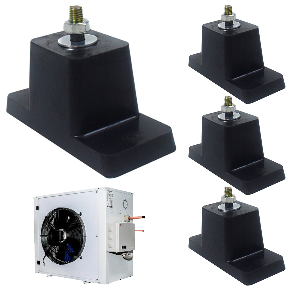 ☠4 Pcs Rubber Isolator Mounts Air Conditioner Mounting Bracket ...