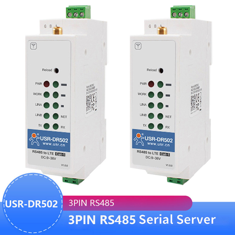 2PCS USR-DR502-E Din-rail 4g Lte Cat 1 Modem 9-36v Wide Range Support ...